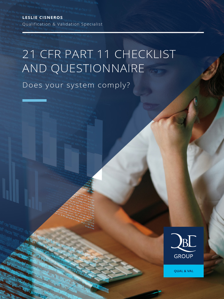 21 Cfr Part 11 Checklist And Questionnaire Qbd Group Pdf