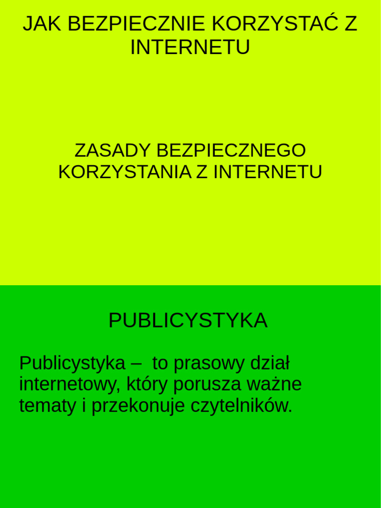 Prezentacja Na Lekcje | PDF
