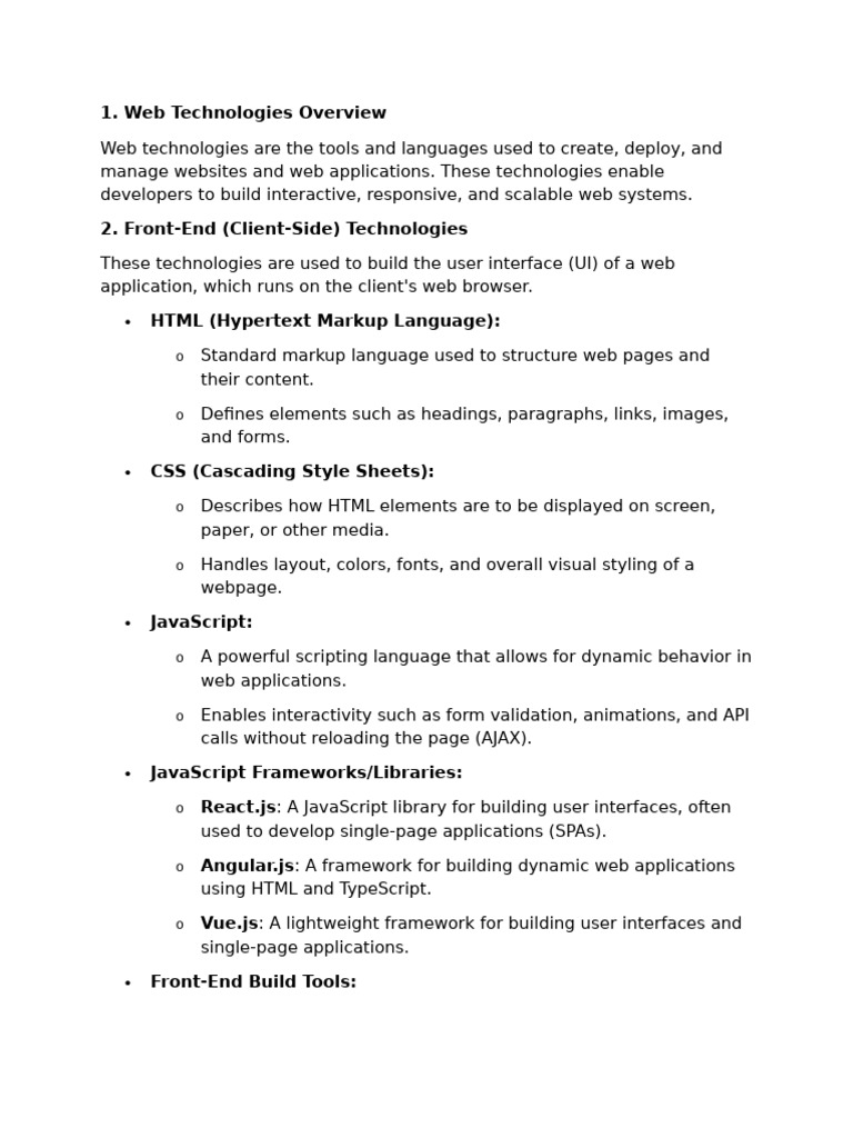 Web Technologies | PDF