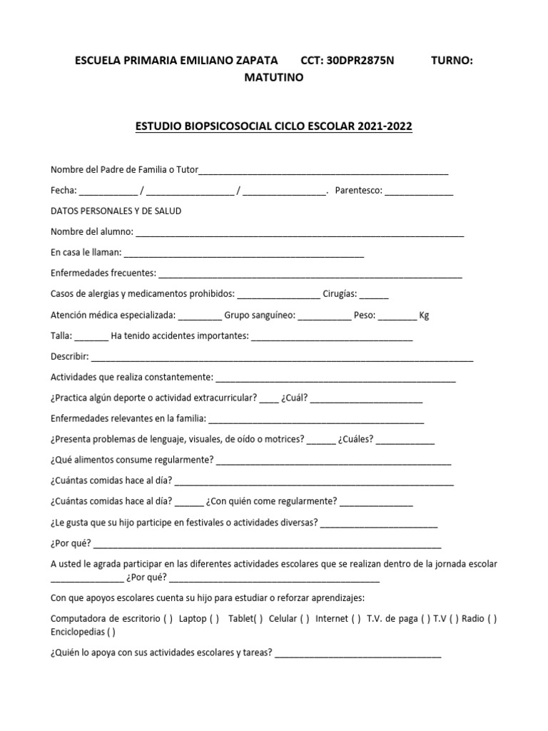 Ficha Identificacion | PDF