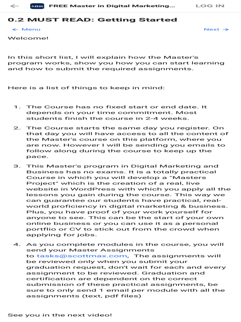 0.2 MUST READ Getting Started - FREE Master in D | PDF