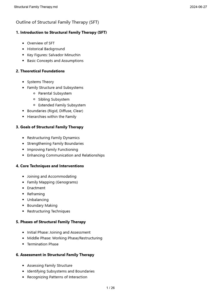 Structural Family Therapy | PDF | Family Therapy | Psychotherapy