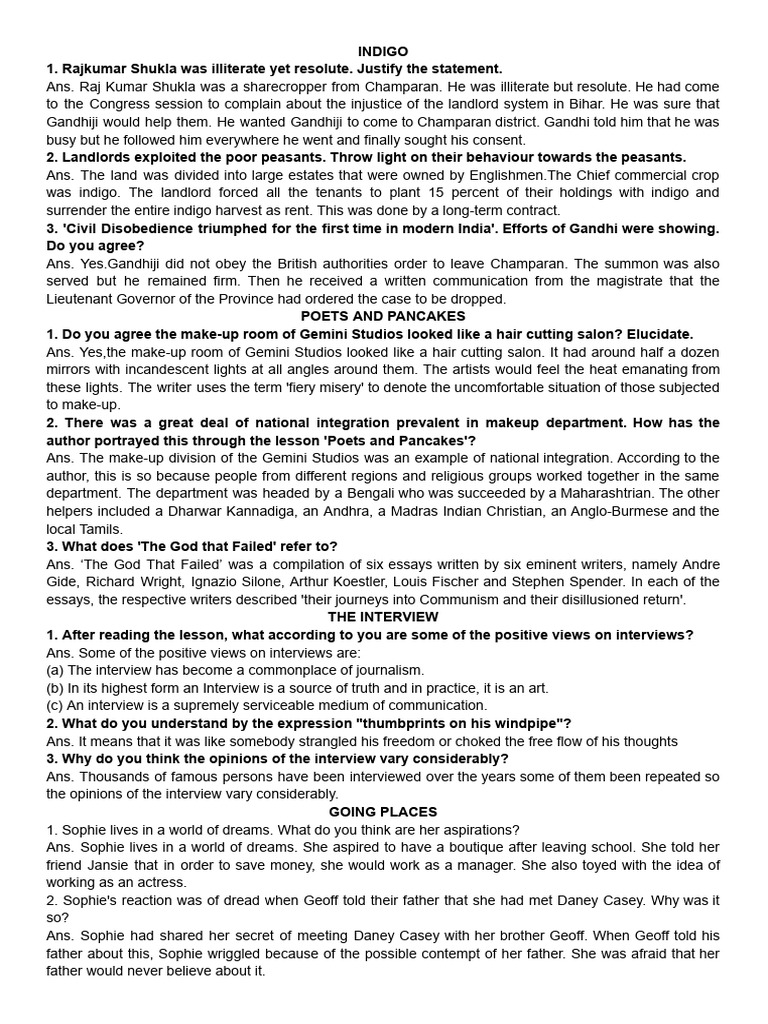 Model Questions and Answers #1 | PDF