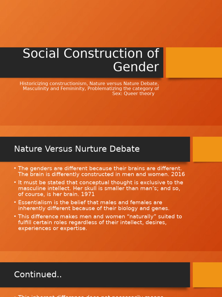 Social Construction of Gender | PDF | Gender | Social Science