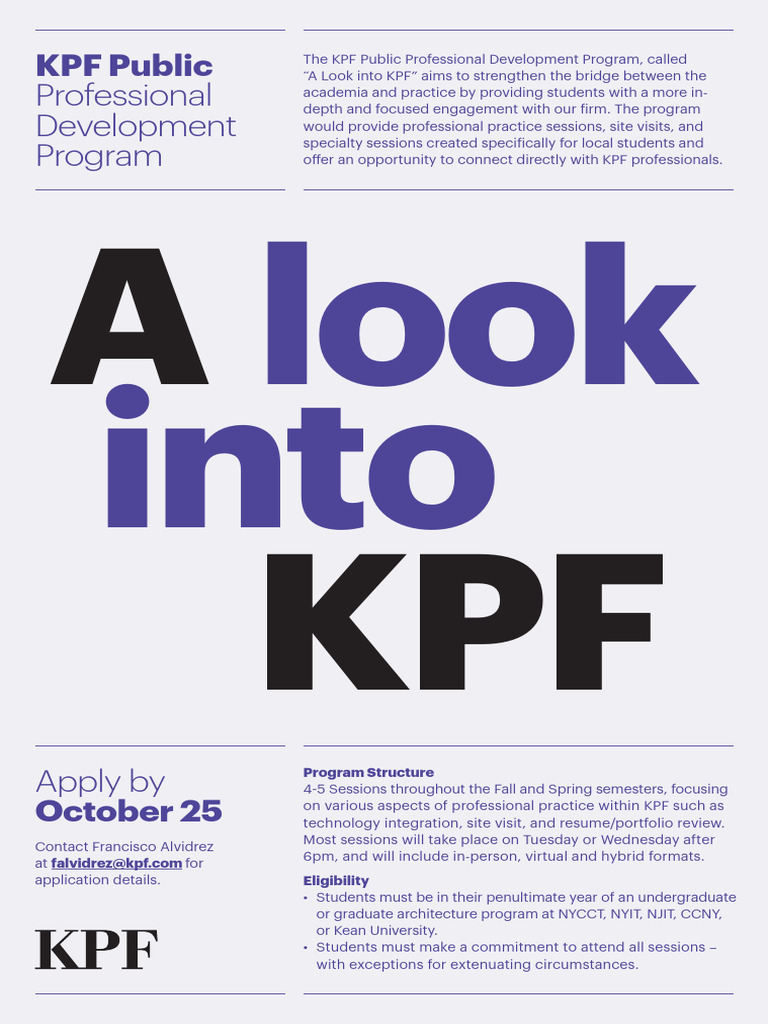 KPF Public Professional Development Program - Poster - 2 | PDF