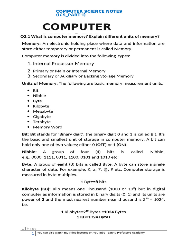Unit No 2 Pdf Random Access Memory Computer Data Storage 