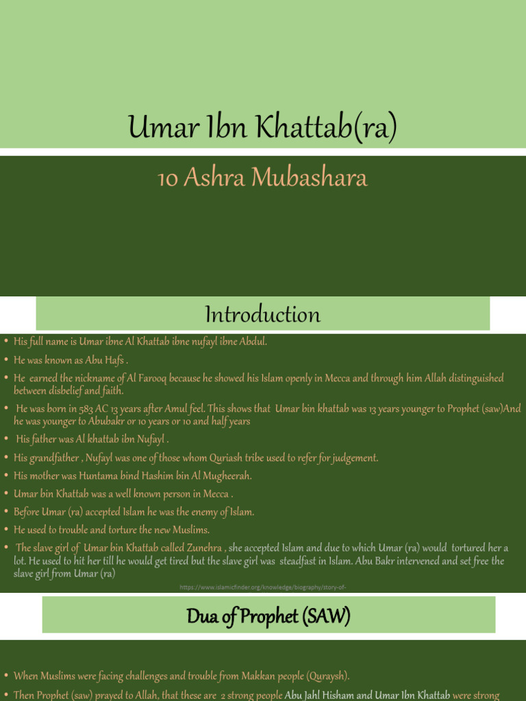 Umar Ibn Khattab (RA) | PDF