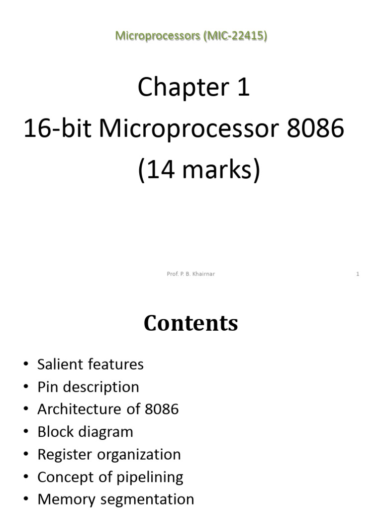 MIC Chapter 1 | PDF