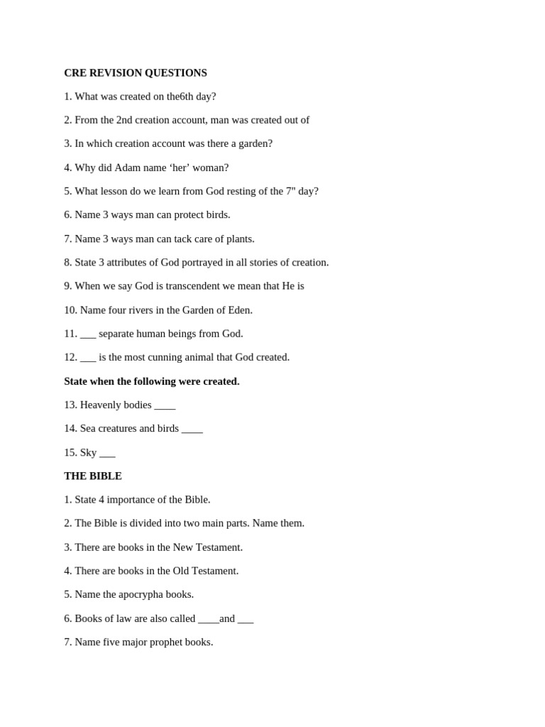 Cre Revision Questions 1 | PDF