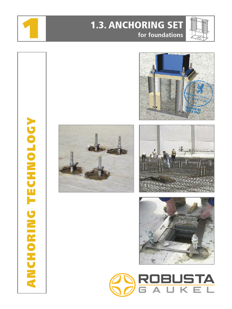 Anchoring Specifications | PDF