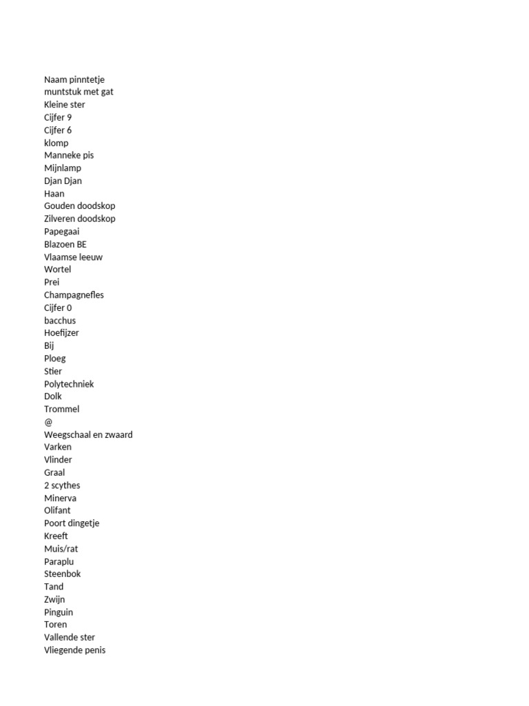 Stock Pinnetjes | PDF