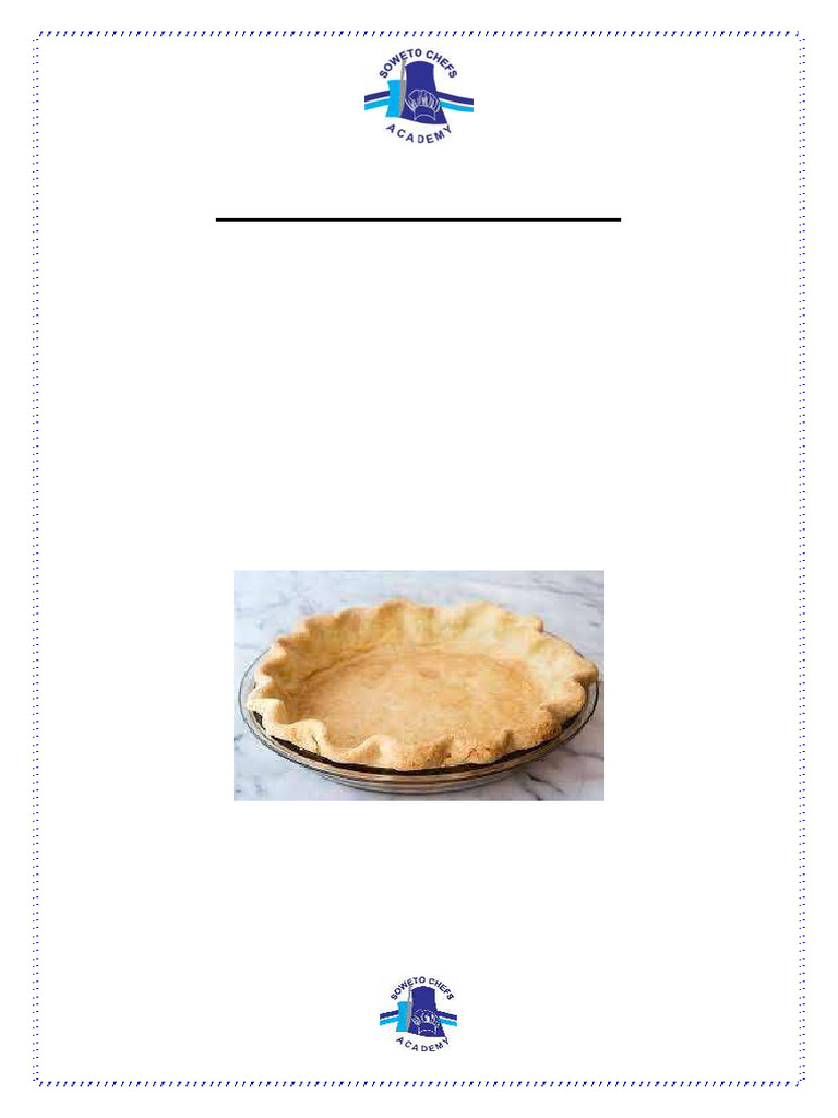 Basic Pie Crust Baking Recipe | PDF | Cooking, Food & Wine
