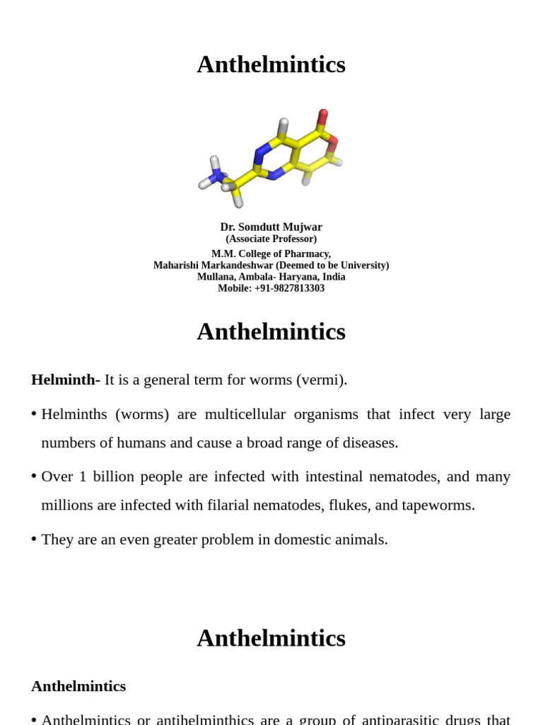 Anthelmintic S | PDF