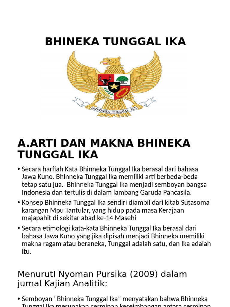 Bhineka Tunggal Ika | PDF