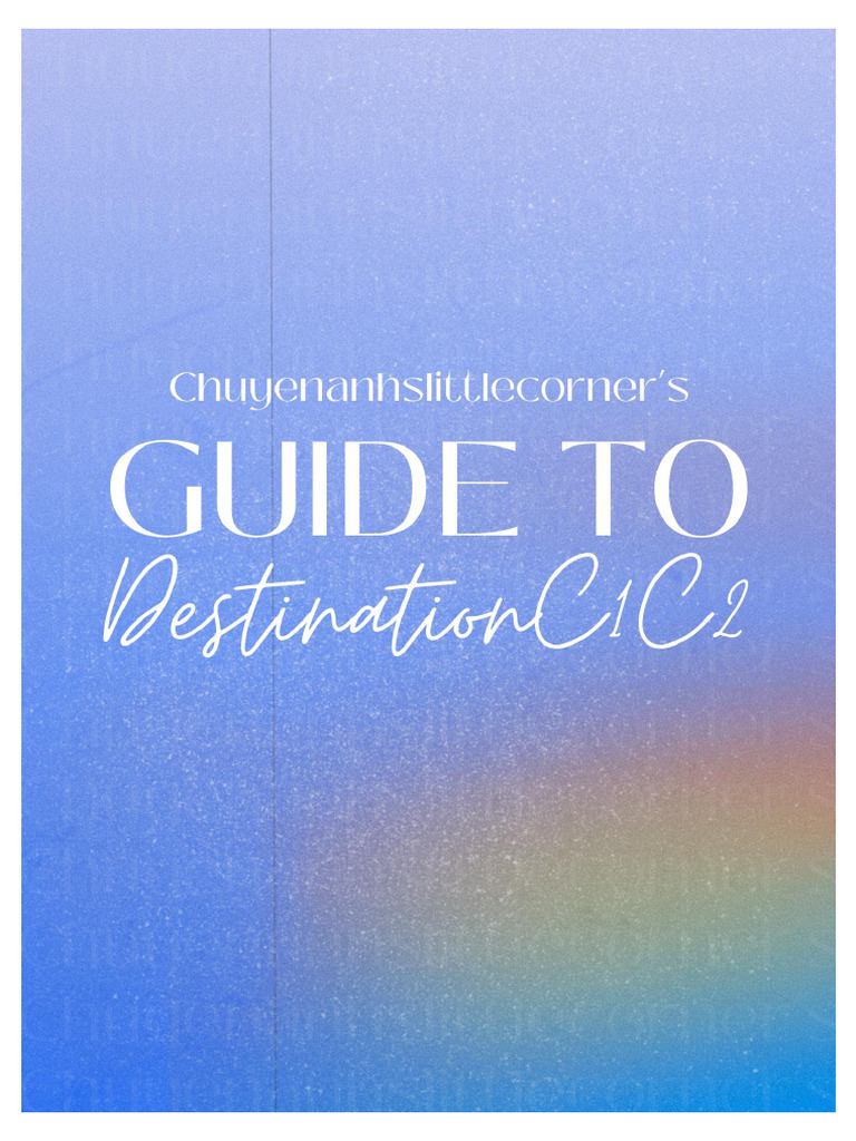 Destination C1 C2 - Full Explanation | PDF