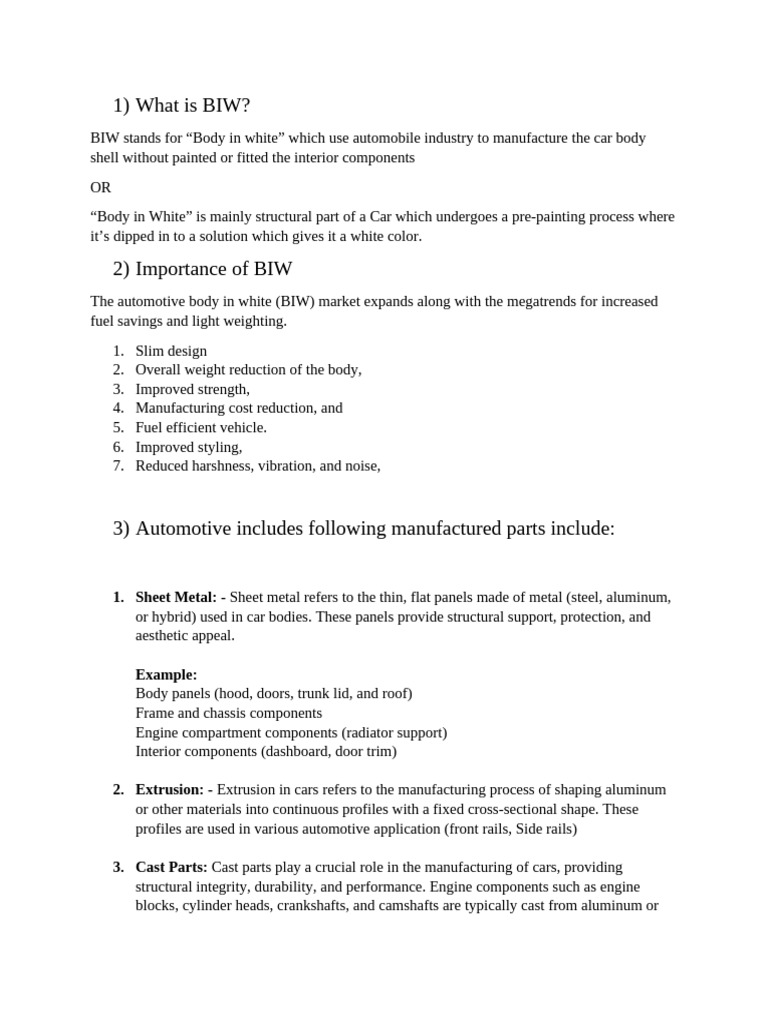 Design Concepts and Consideration in Biw | PDF | Welding | Construction