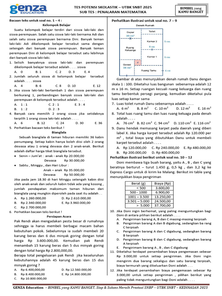 NALAR MATEMATIKA 2 GENZA 9 AGT | PDF