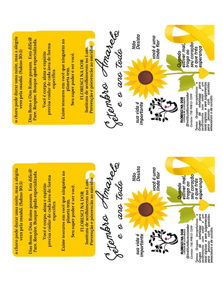 Panfleto Setembro Amarelo 2 | PDF