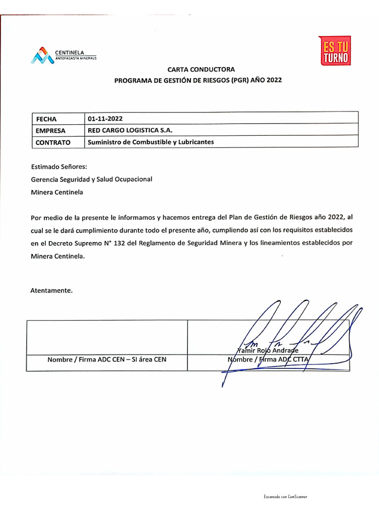 5.2.- Carta Conductora entrega de PGR 2022 | PDF