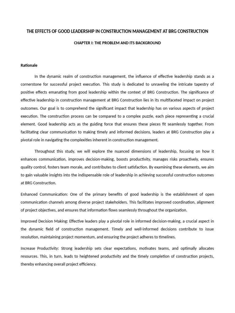 Leadership Thesis With RRL | PDF