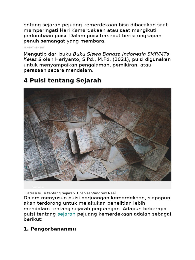 PUISI SEJARAH - Docx 1 | PDF
