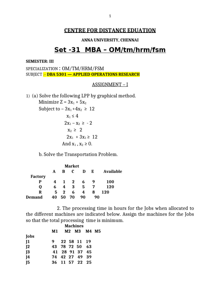 Set 32 MBA III SEM ASSIGNMENT QUESTIONS | PDF