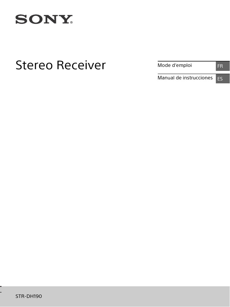 Manual Amplificador Sony | PDF