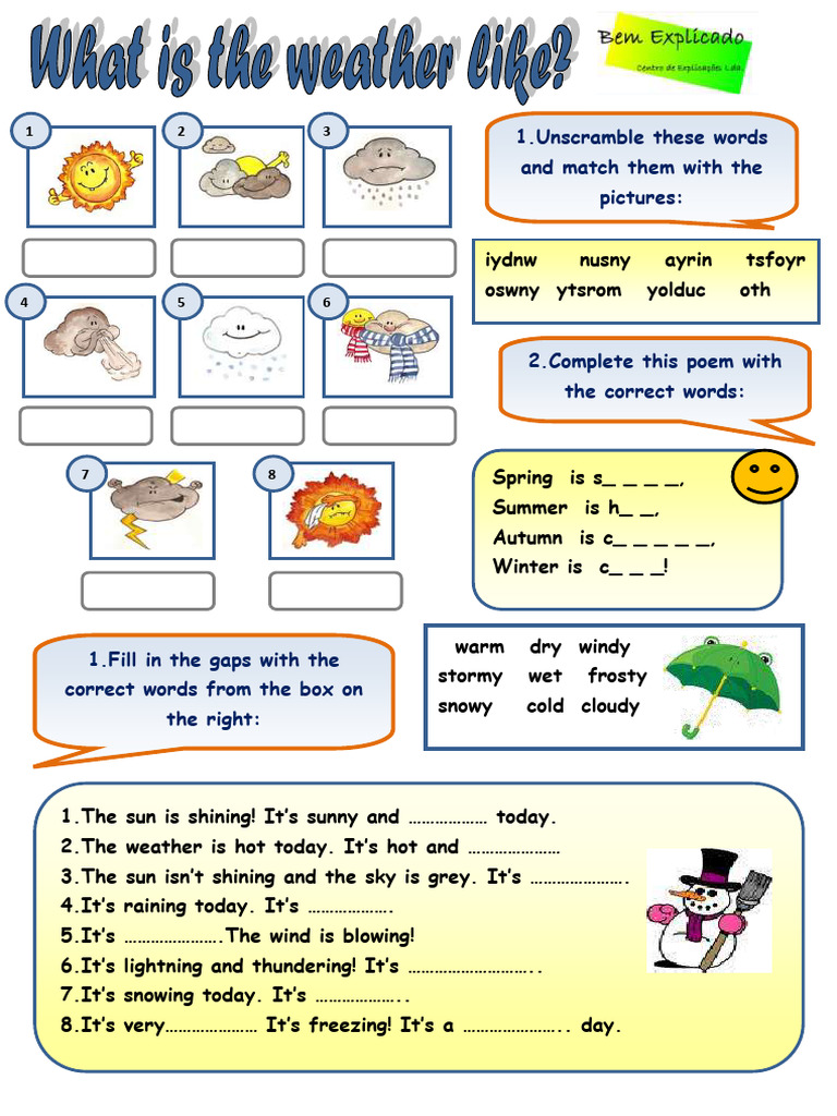 Ficha de Trabalho - The Weather | PDF