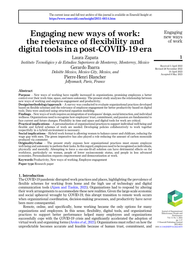 Engaging New Ways of Working | PDF | Validity (Statistics)