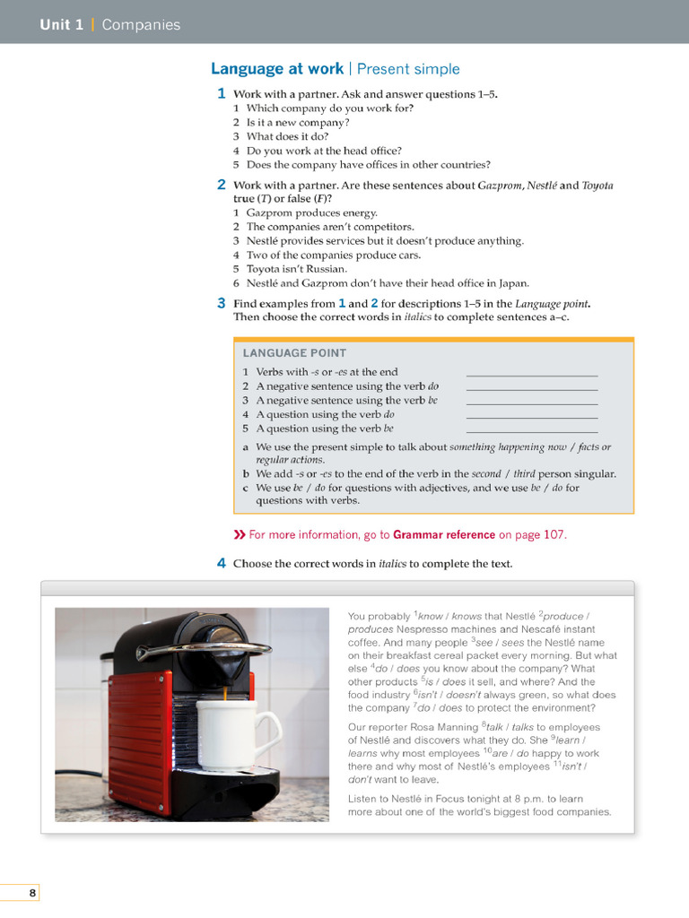 Business English Worksheet 2 | PDF