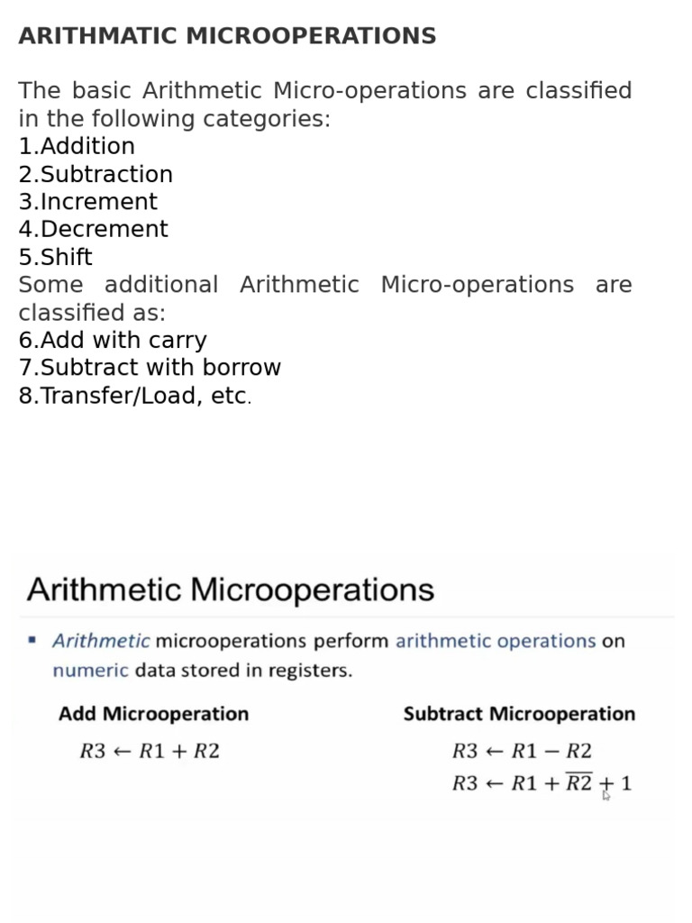 Unit1 (Part2) Micro Operation and Register Transfer Bus | PDF
