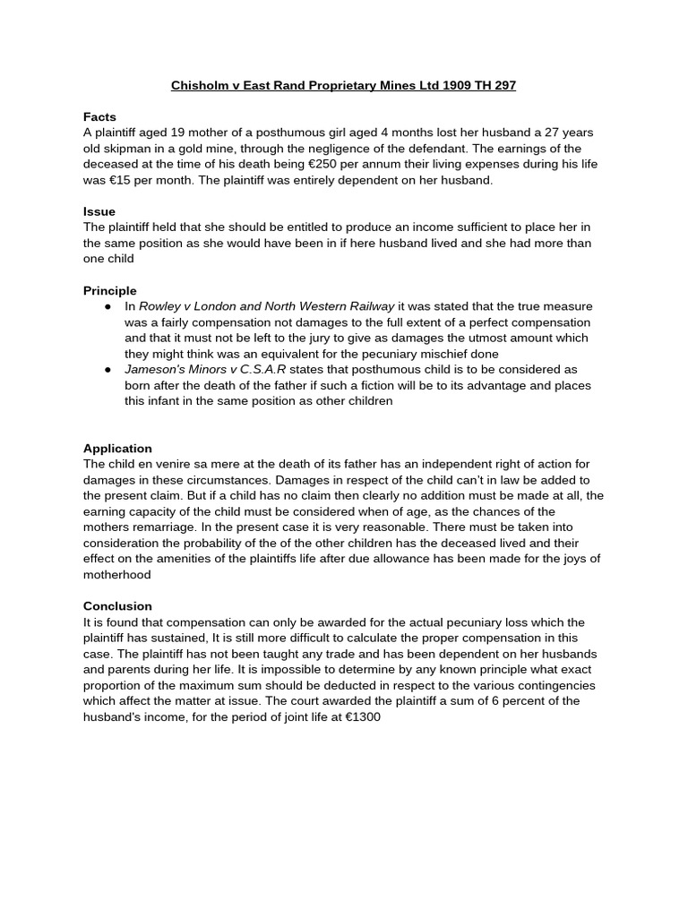 Law of Persons Cases Study Briefs | PDF