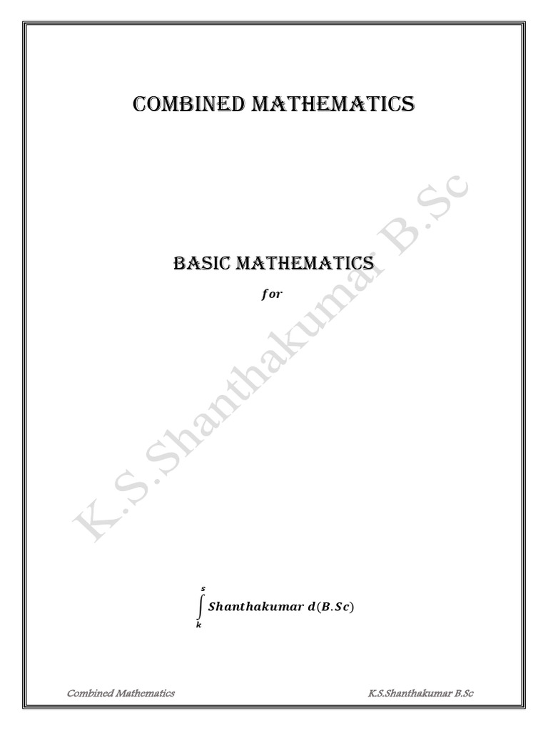 Basic Maths T | PDF