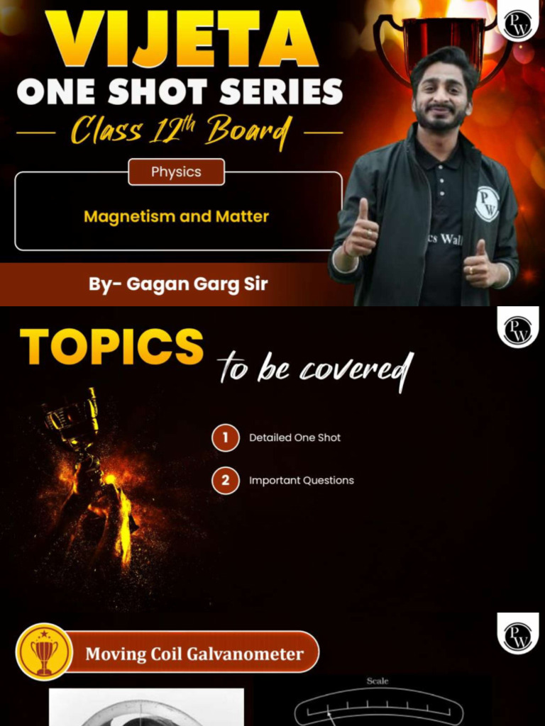 Magnetism and Matter - Class Notes - VIJETA SERIES CLASS-12TH | PDF