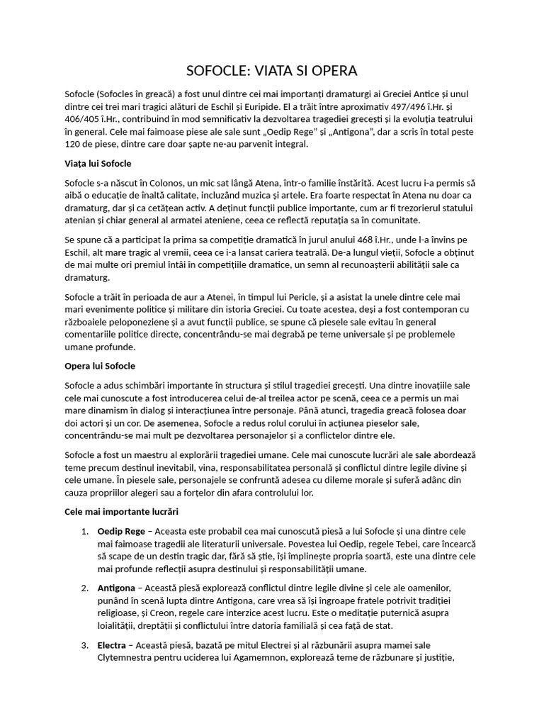 SOFOCLE | PDF