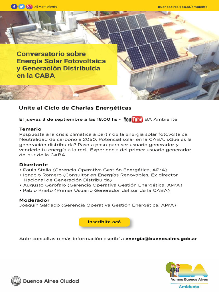 APrA - Charla Abierta Solar Fotovoltaica y Generación Distribuida en ...