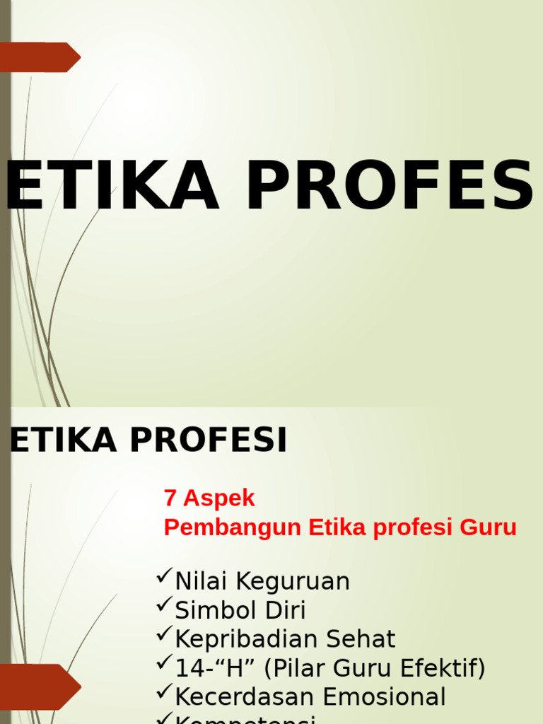 Etika Profesi (Edit Ok) | PDF