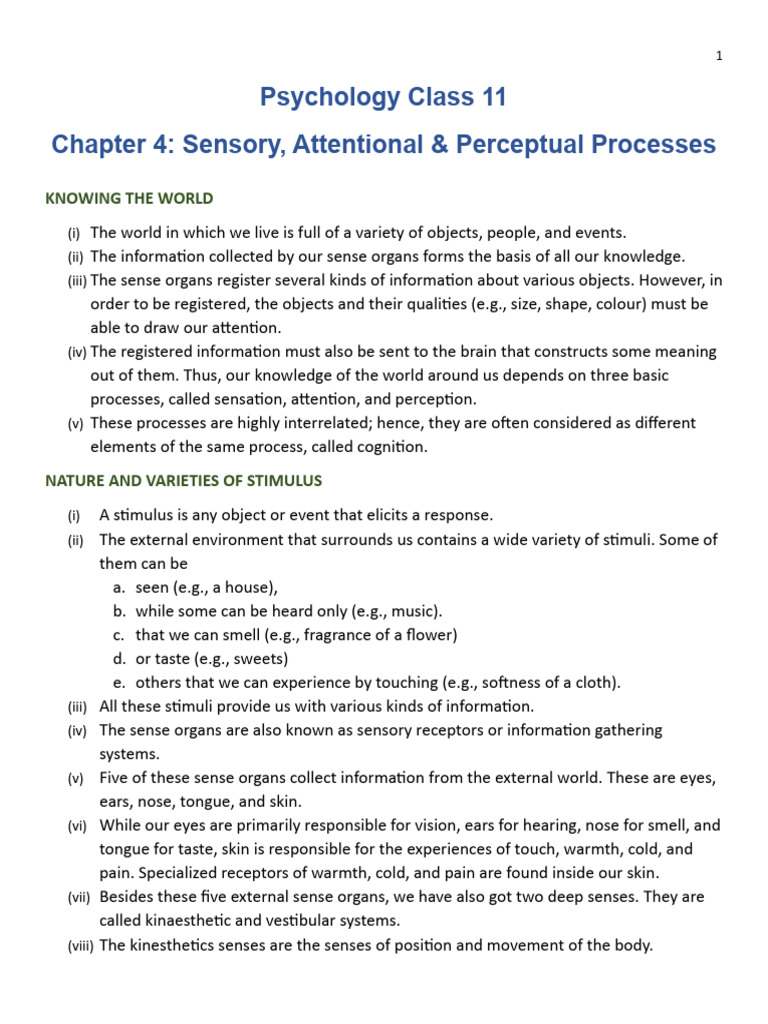 Psy CH-4 Notes | PDF
