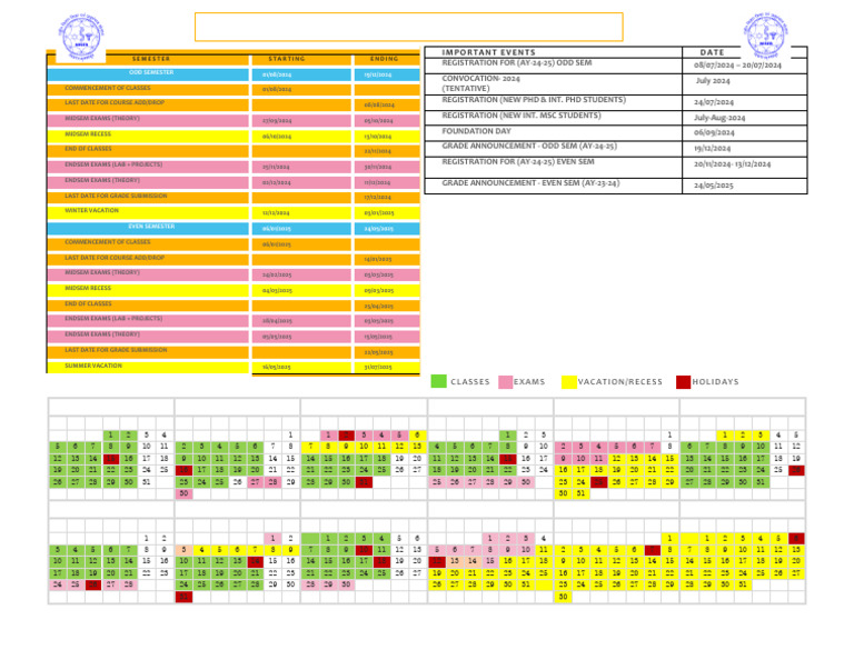 Academic Calendar 24-25 | PDF