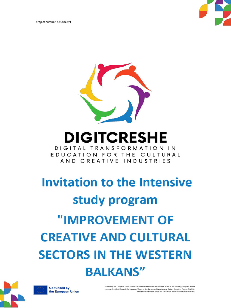Invitation To The Intensive Study Program "Improvement of Creative and ...