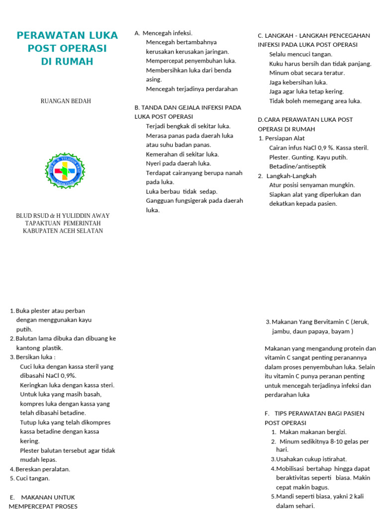 616539499-leaflet-perawatan-luka-post-operasi | PDF