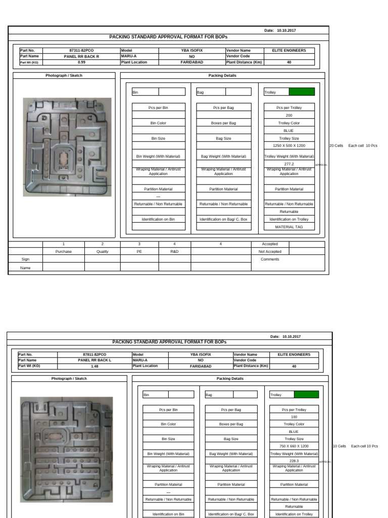 BSL - PACKING STD. | PDF