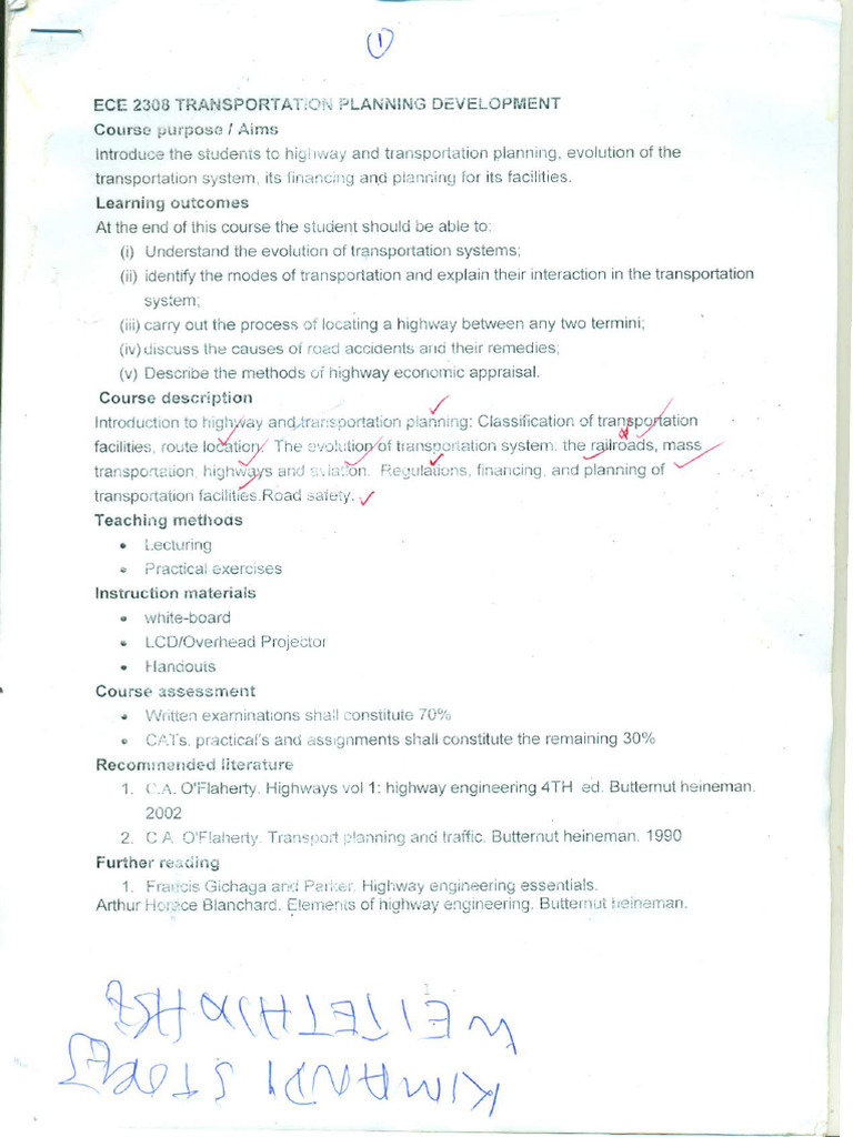 Ece 2308-Course Outline & Introduction | PDF