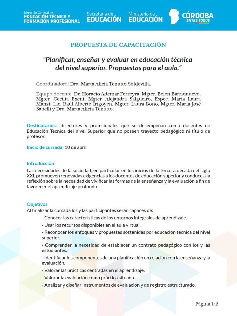 Propuesta de Capacitación - Version 02 | PDF