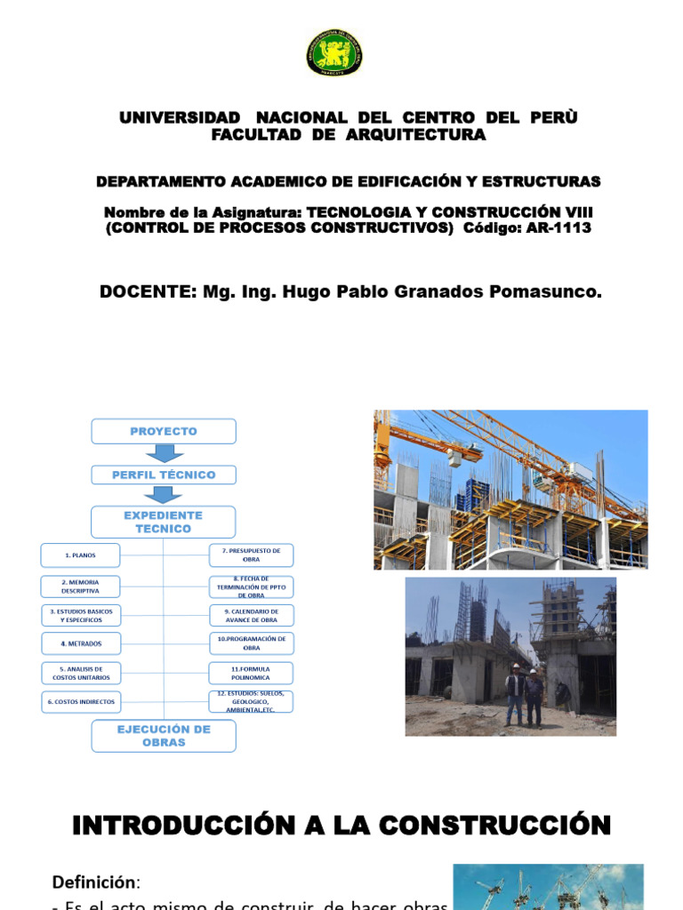 Curso Tecn. y Const. Viii Control de Procesos Constructivos 2 | PDF