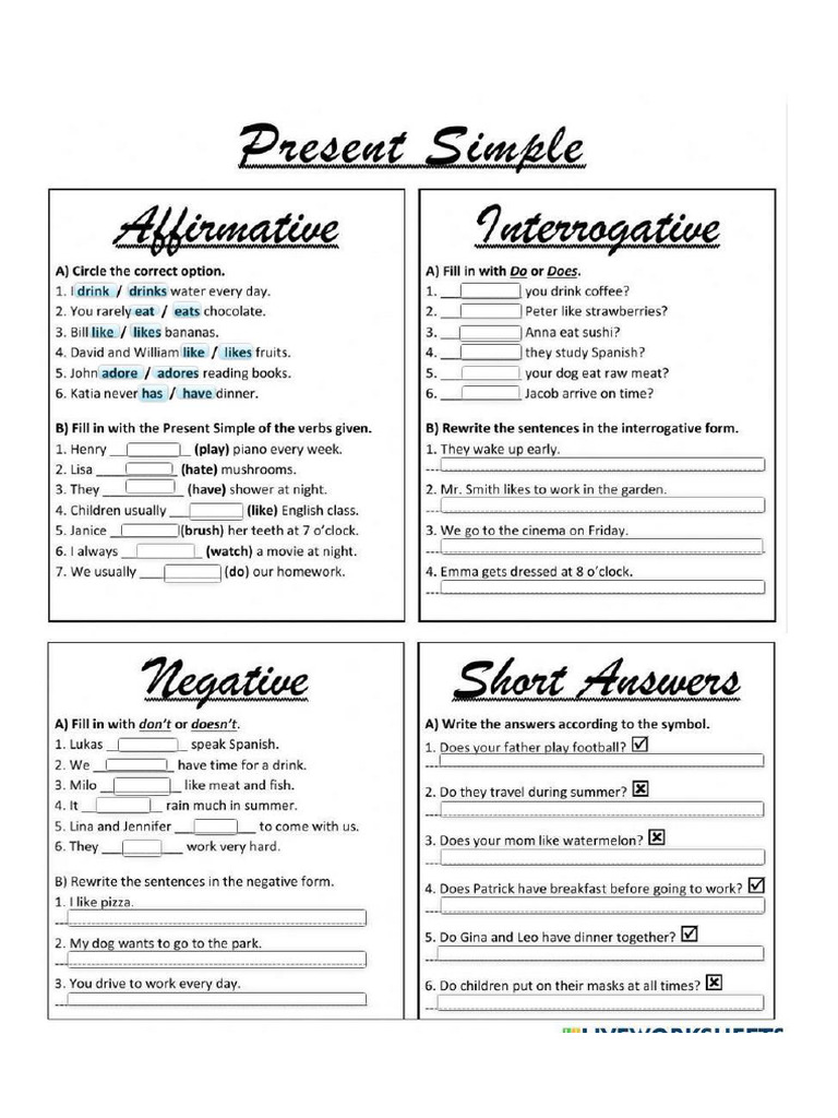 Present Simple | PDF
