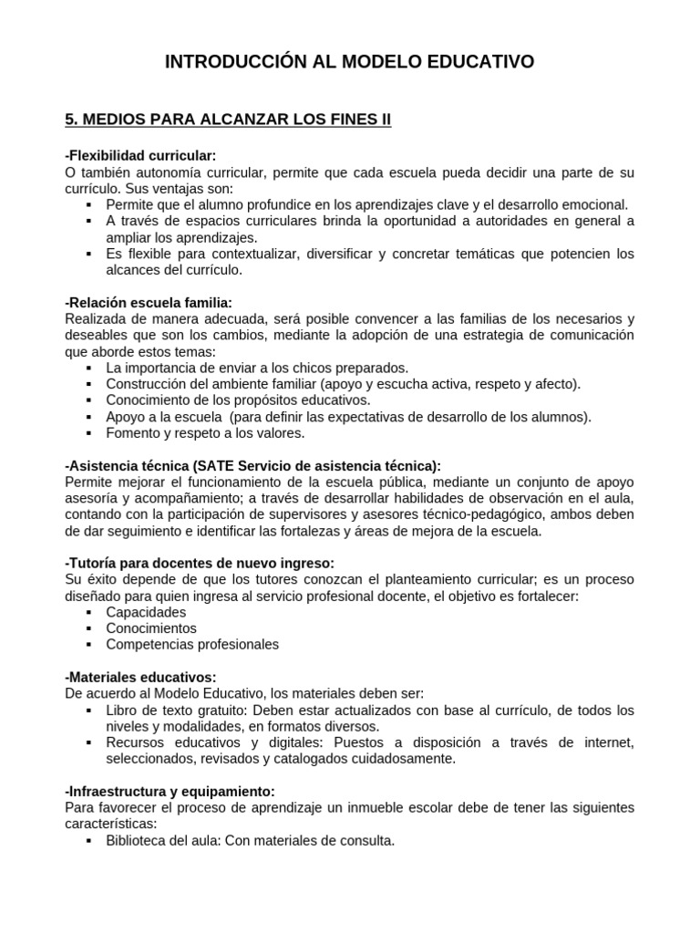 Introducción Al Modelo Educativo | PDF