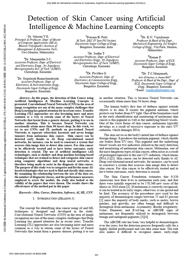 Detection of Skin Cancer Using Artificial Intelligence Amp Machine ...