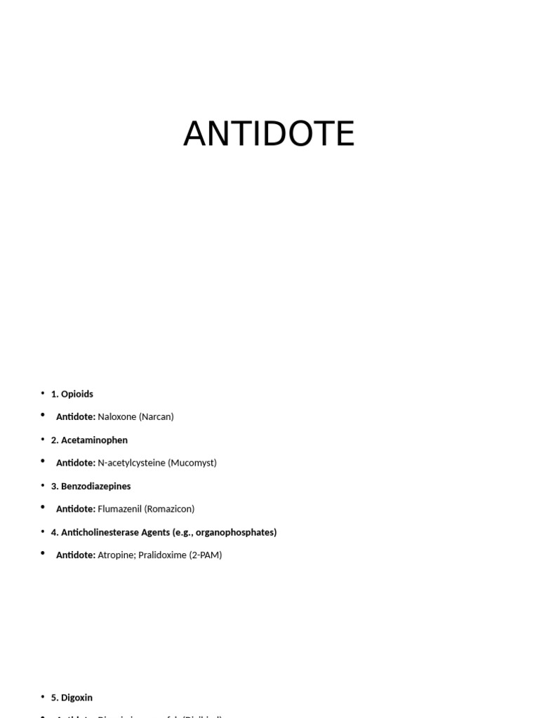 Antidote | PDF
