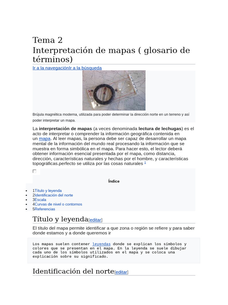 Interpretación de mapas | PDF